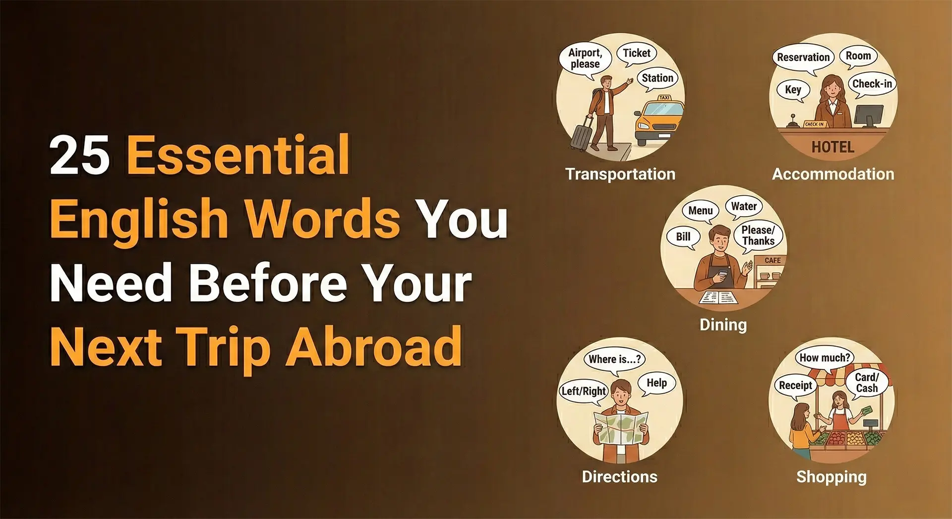 25 Essential English Words You Need Before Your Next Trip Abroad - Clip ...
